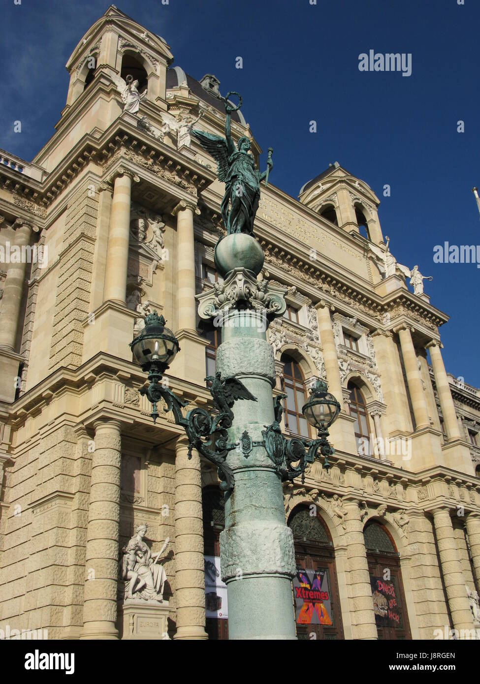 natural history museum and victory angel in vienna Stock Photo - Alamy
