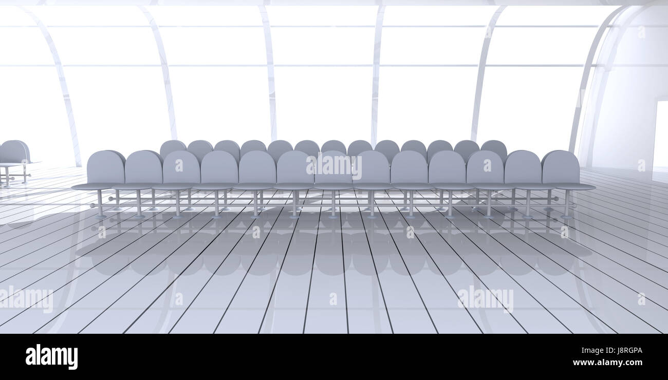 wait, waiting, station, hall, corridor, inside, space, graphic, modern ...