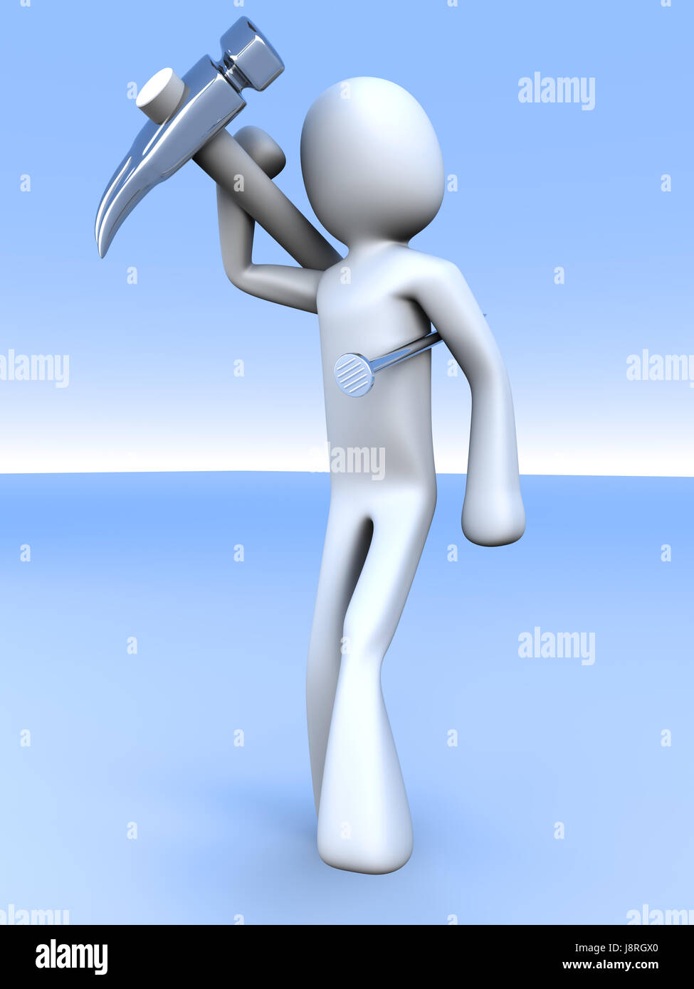 Walking man illustration comic hi-res stock photography and images - Alamy