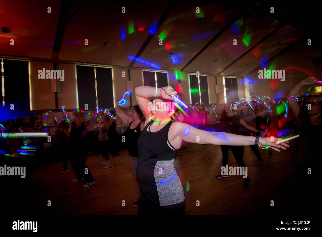 Picture: Clubbercise exercise class, Murrayfield Parish church Stock ...