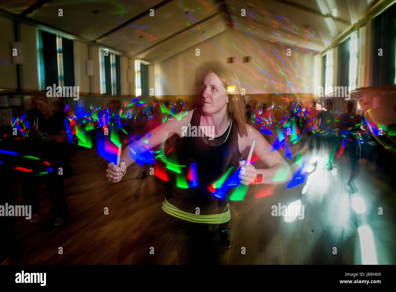 Picture: Clubbercise exercise class, Murrayfield Parish church Stock ...