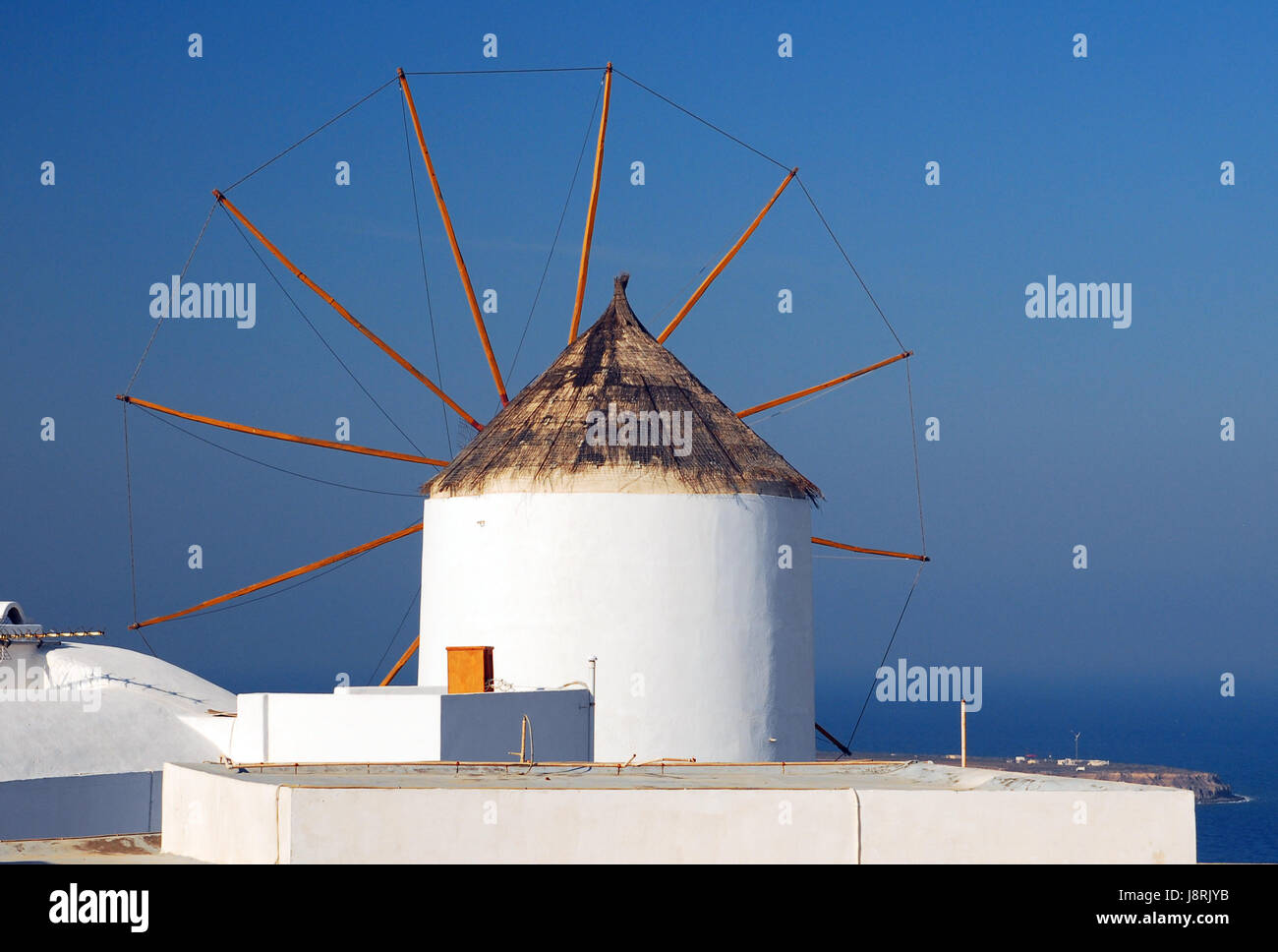 windmill, blue, greece, water, mediterranean, salt water, sea, ocean ...