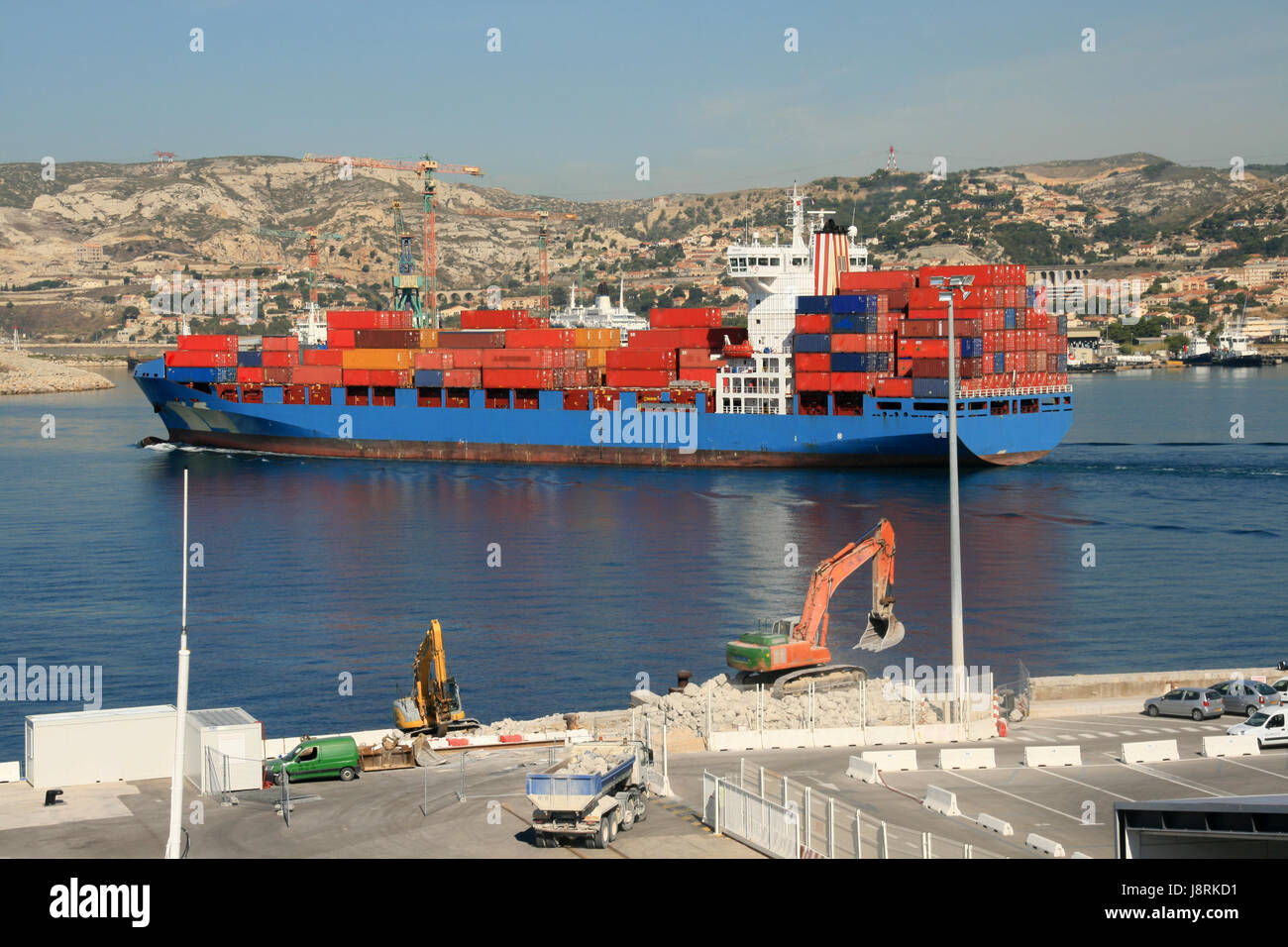 container ship, harbor, transport, dock, harbours, freighter, freight ...