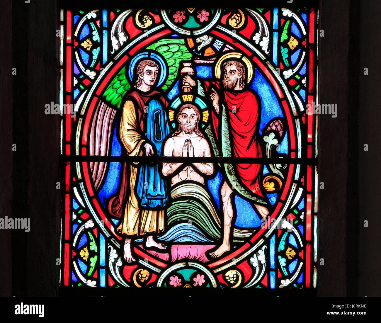 Scene from Life of Jesus, by Adolph Didron, Paris, 1860, stained glass ...