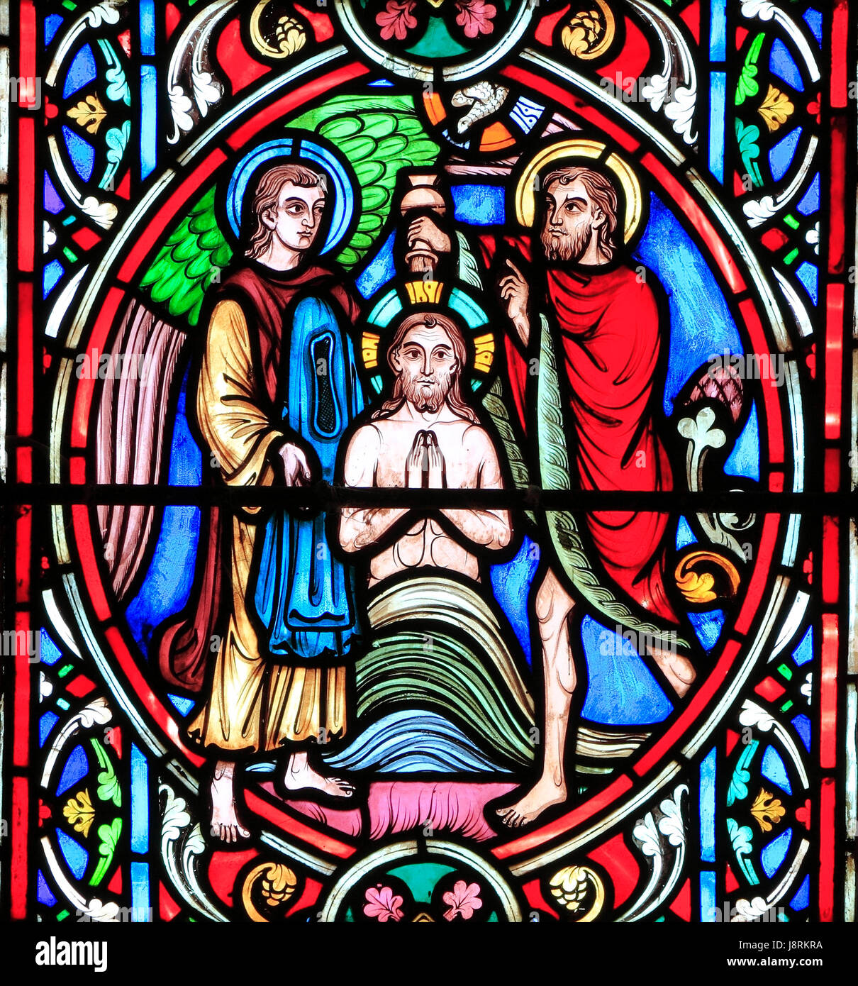 Scene from Life of Jesus, by Adolph Didron, Paris, 1860, stained glass ...