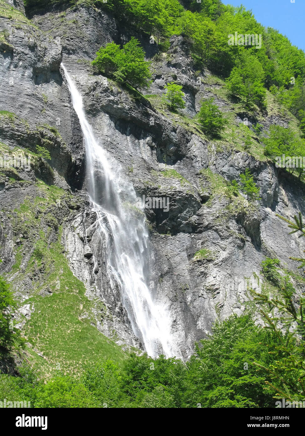 alps, waterfall, france, landscape, scenery, countryside, nature ...