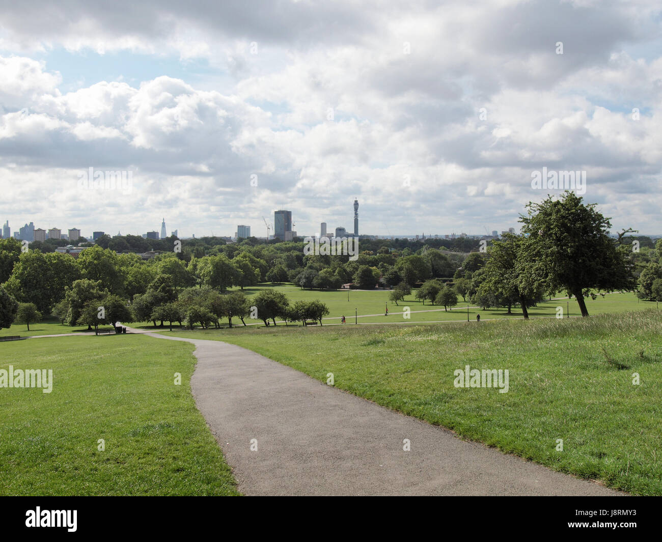 blue, city, town, hill, park, london, england, primrose, blue, city ...