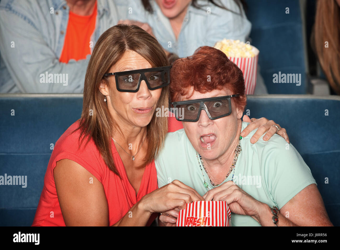 Beautiful woman scared eating hi-res stock photography and images - Alamy