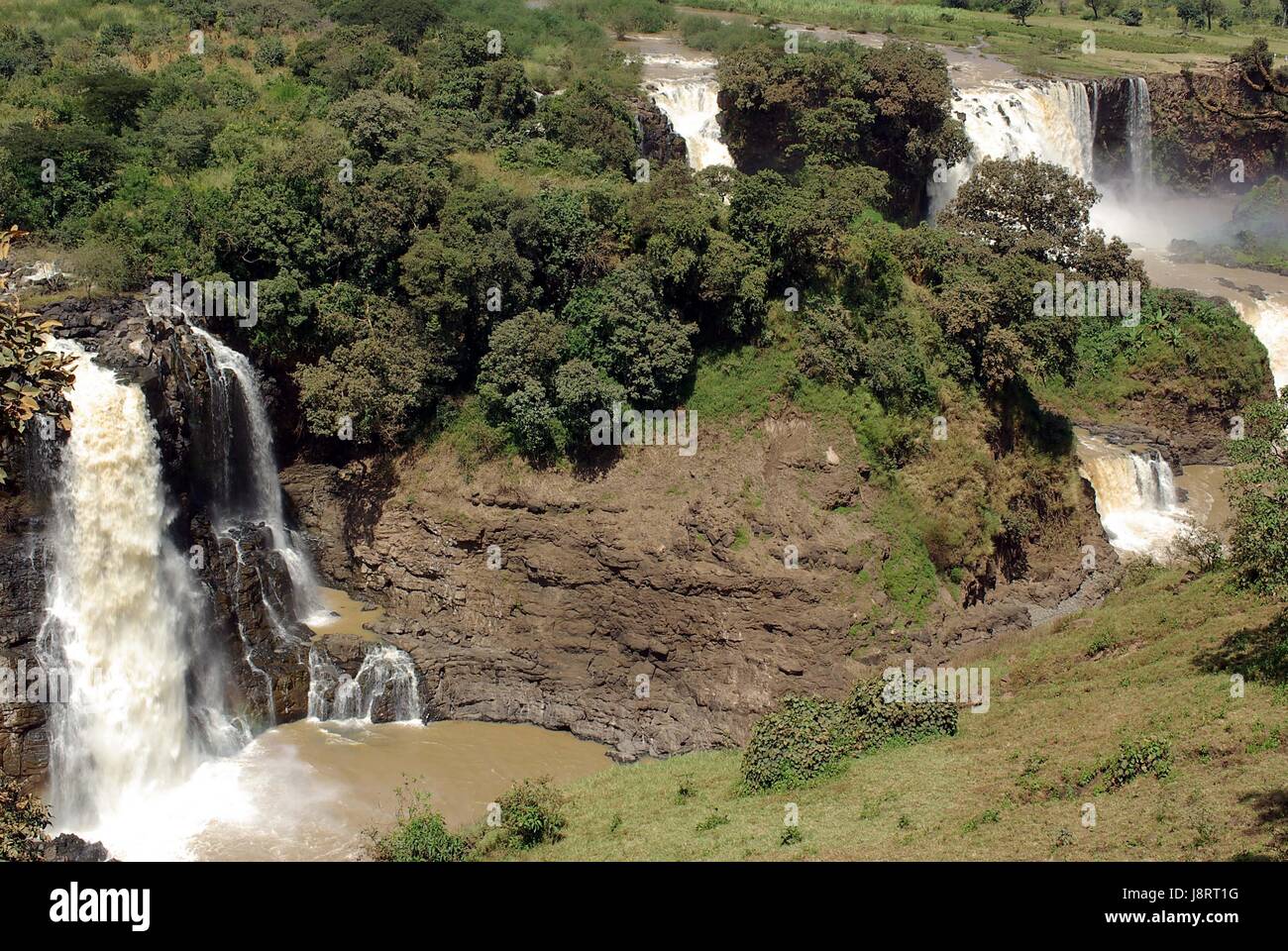 africa, waterfalls, landscape, scenery, countryside, nature, cascade ...