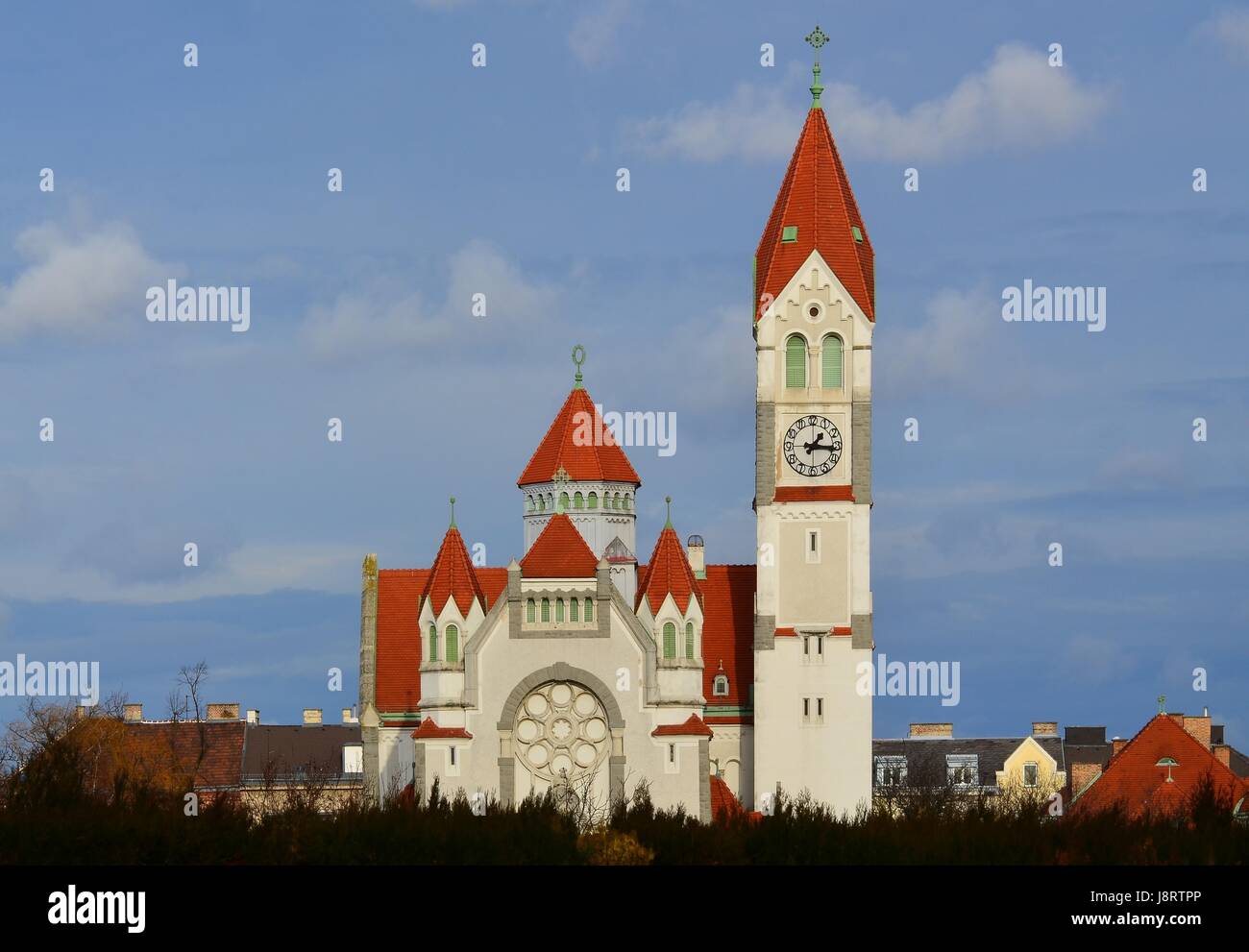 vienna, parish church, rosenkranzkirche, hetzendorf, meidling ...
