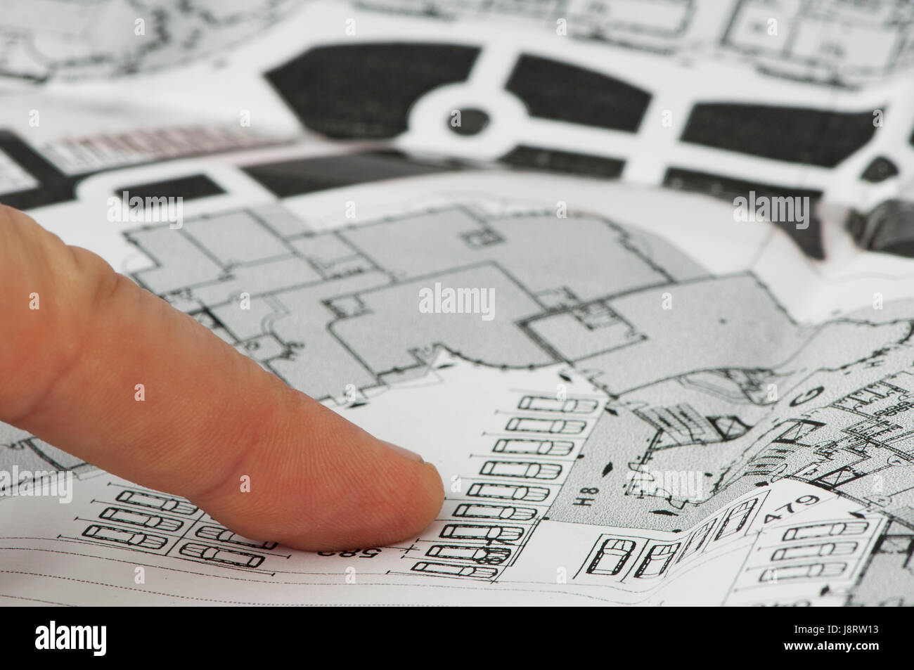 blue, house, building, finger, architectural, composition, model ...