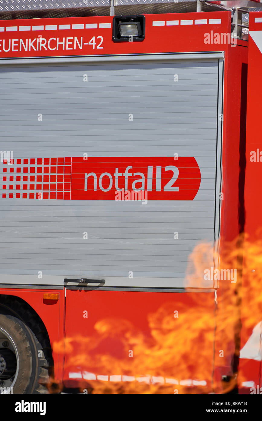 fire truck in danger Stock Photo - Alamy