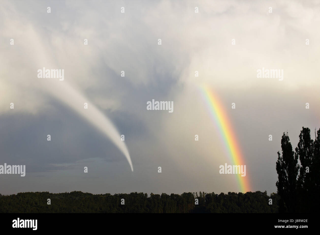 thunder-storm, thunderstorm, thundreous, rainbow, natural disaster ...