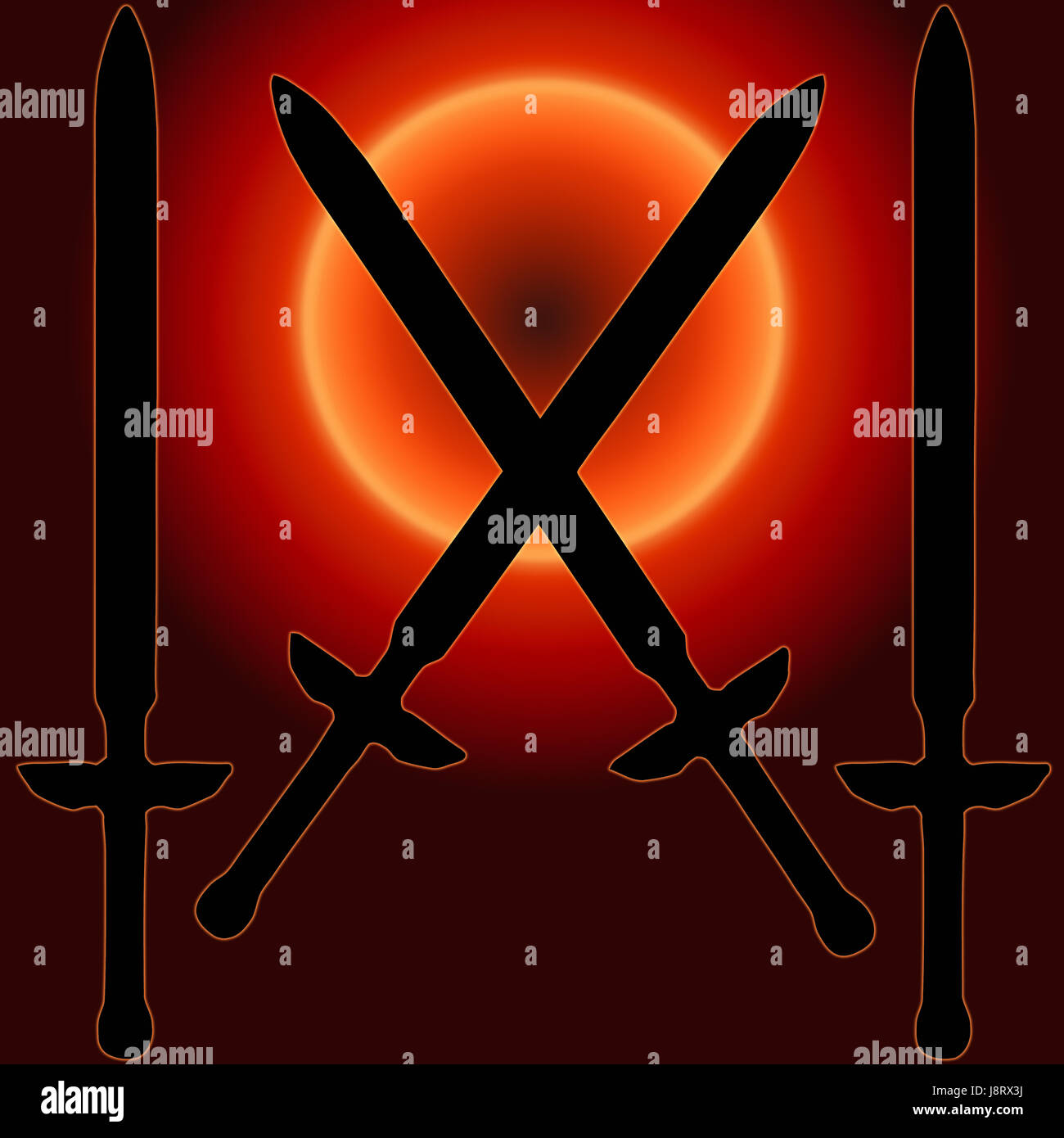 Red sword cross hi-res stock photography and images - Alamy