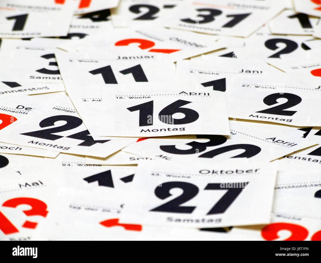 calendars / sheet calendar Stock Photo - Alamy