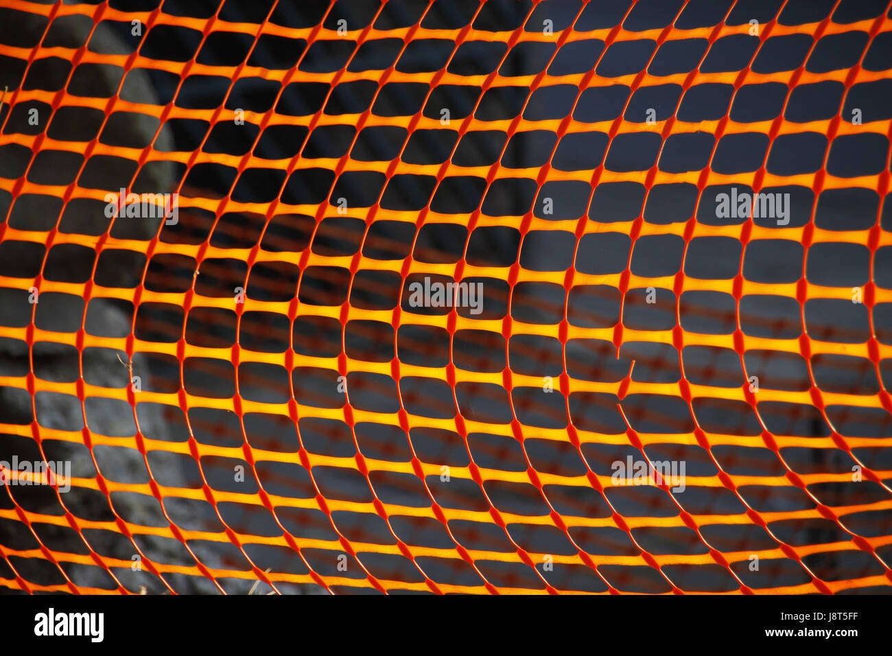 orange-red security fence Stock Photo - Alamy