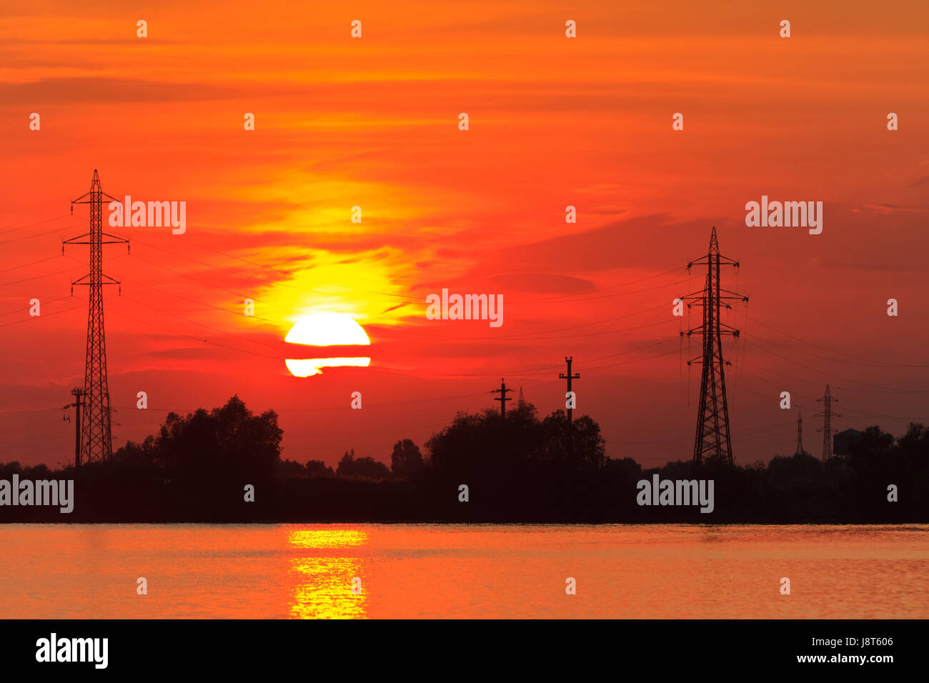 station, industry, industrial, engineering, sunset, sunrise, lines ...