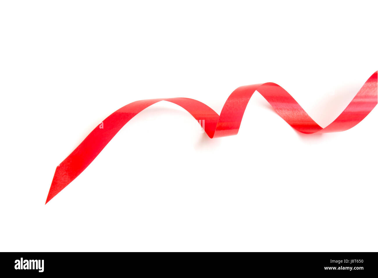 the spiral red ribbon isolated on white background Stock Photo - Alamy