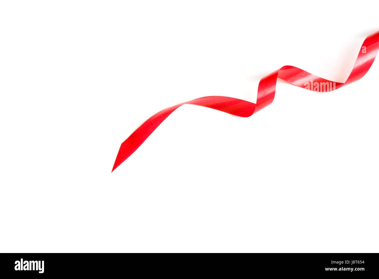 the spiral red ribbon isolated on white background Stock Photo - Alamy
