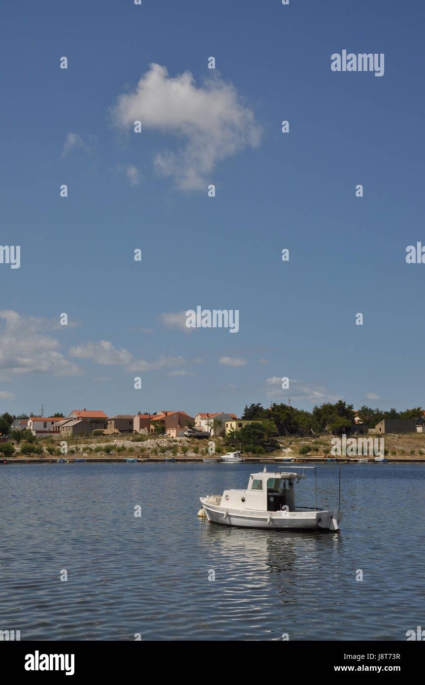 church, croatia, boat harbour, salt water, sea, ocean, water, rowing ...