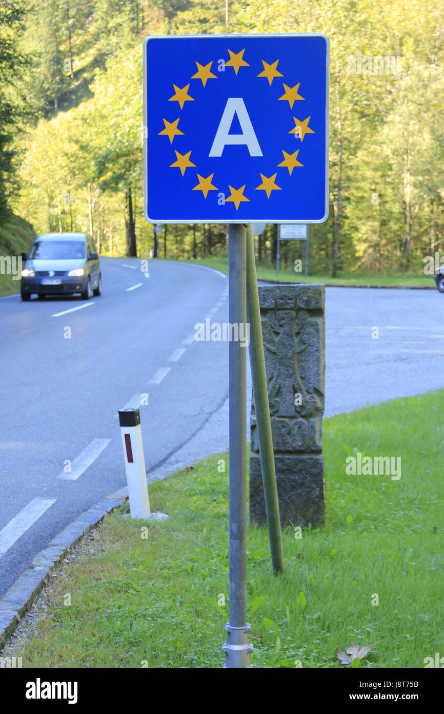 sign, signal, alps, austrians, europe, border, frontier, sign, signal ...