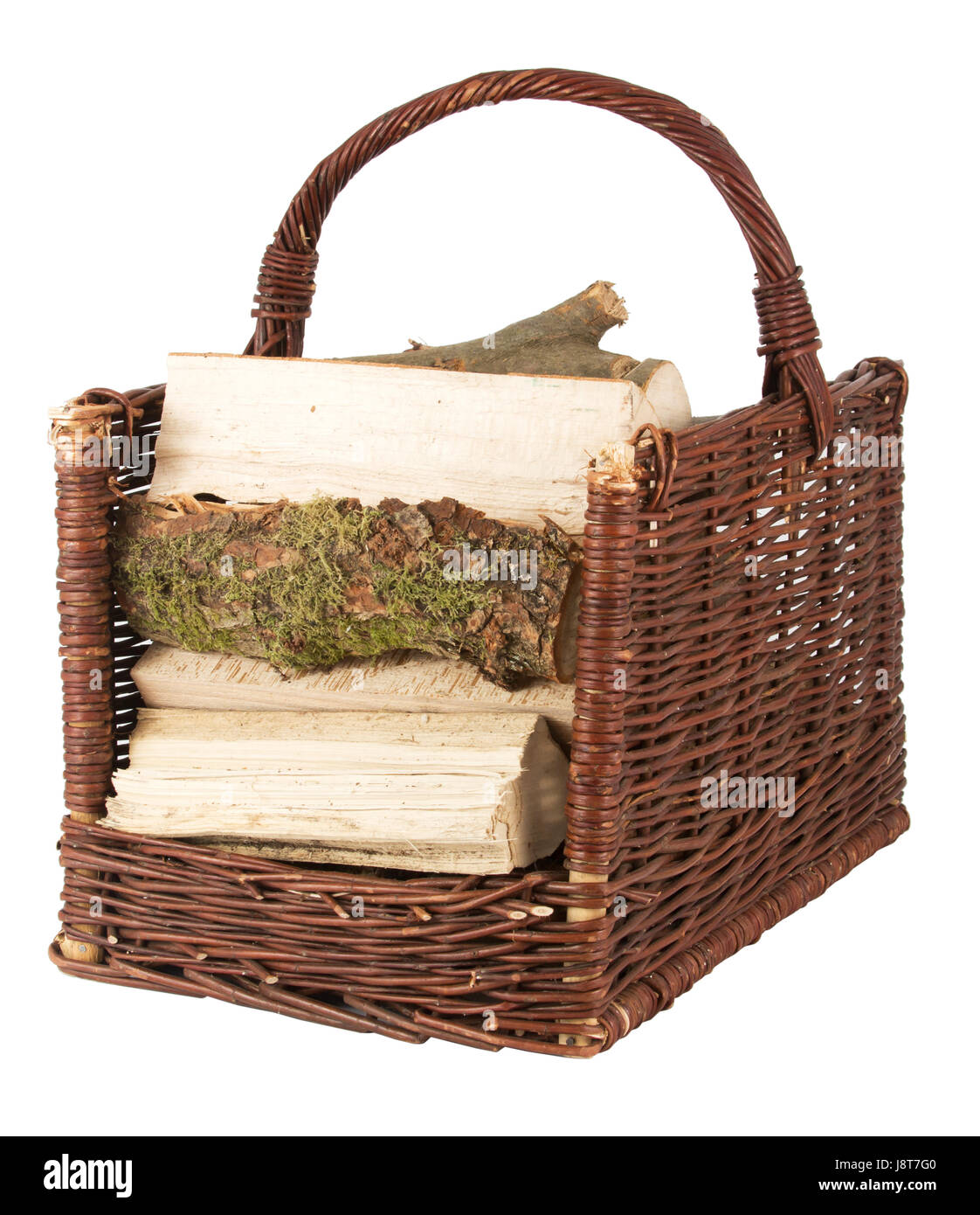 winter, wood, basket, split, firewood, wicker basket, collect ...