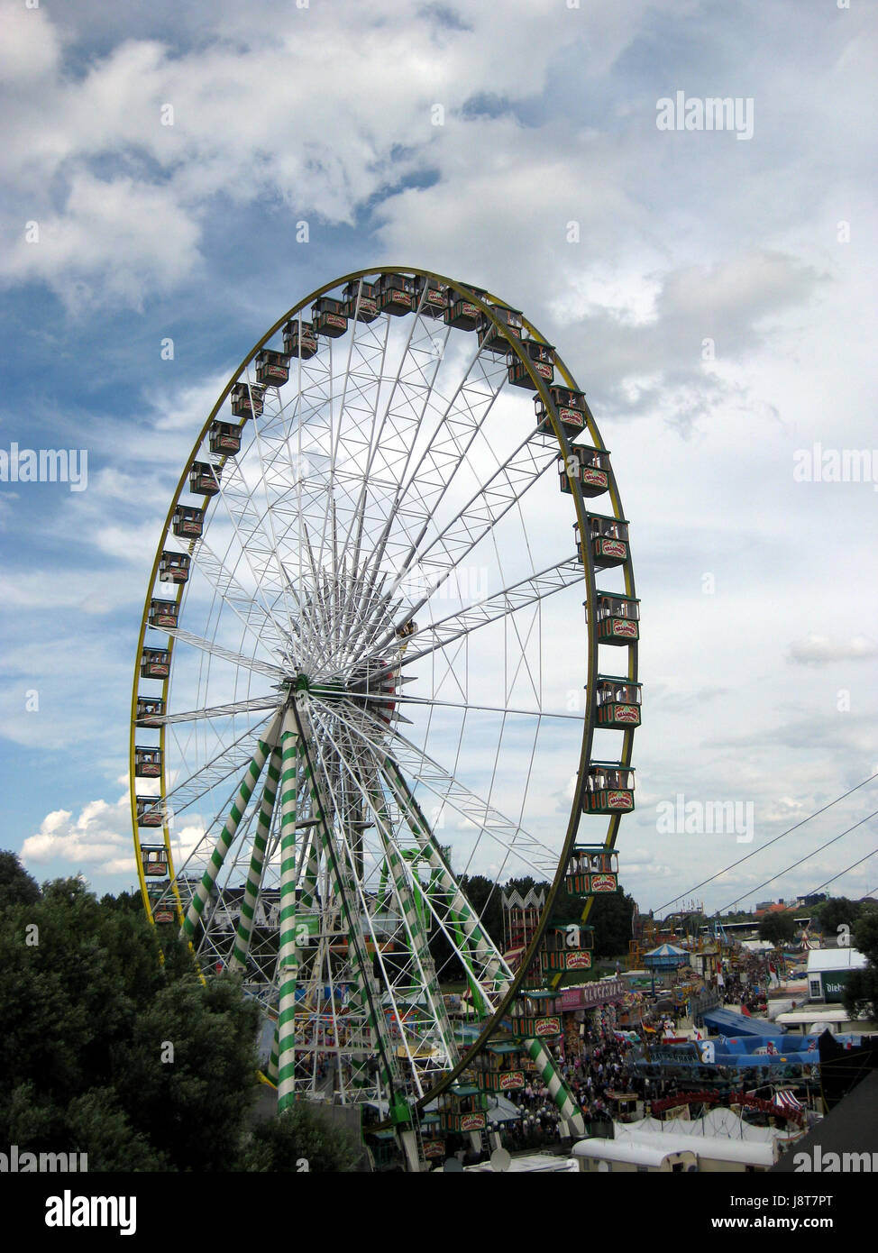 parish fair, fuss, sightseeing, townscape, wheel, ferris wheel, giant ...