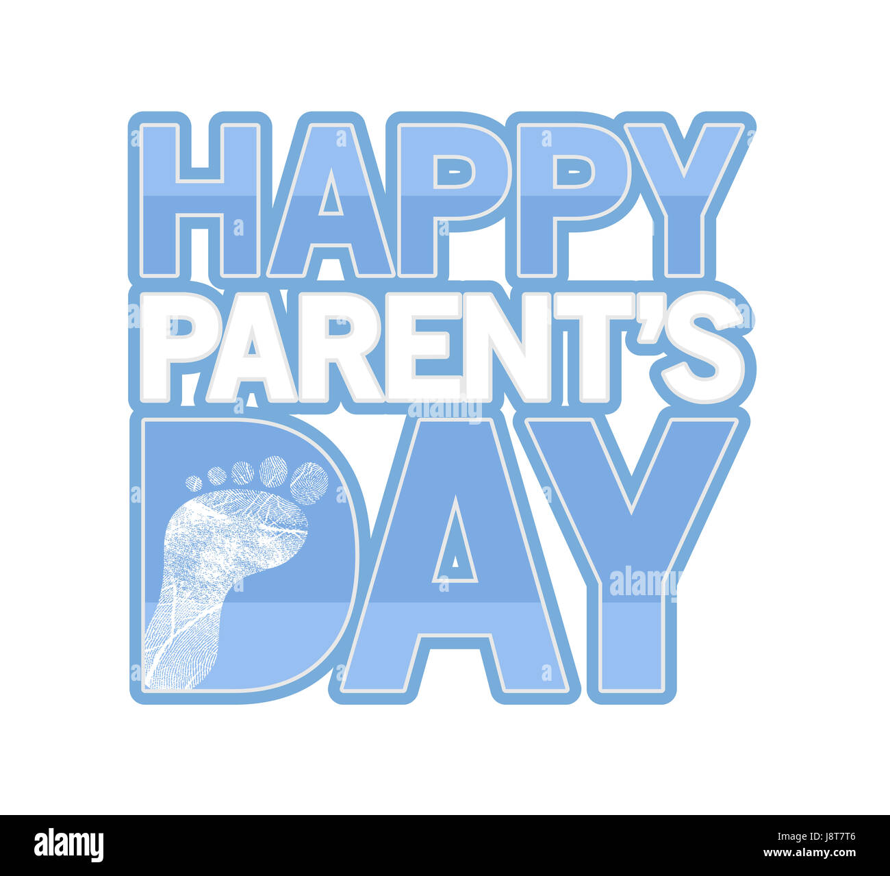 Blue Happy parents day sign Illustration design graphic Stock Photo - Alamy