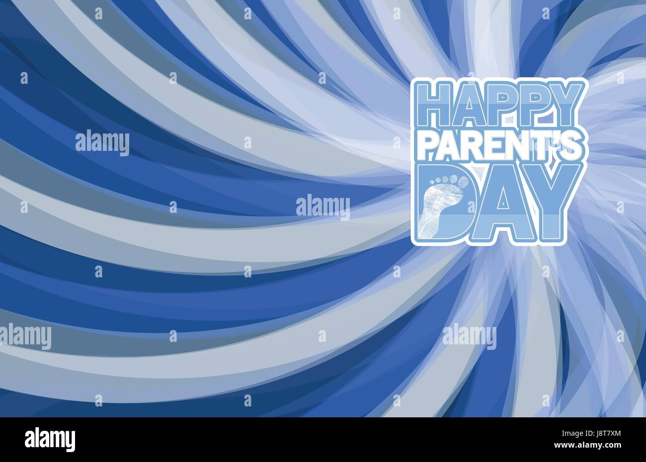 happy parents day sign card. wave illustration design graphic blue ...