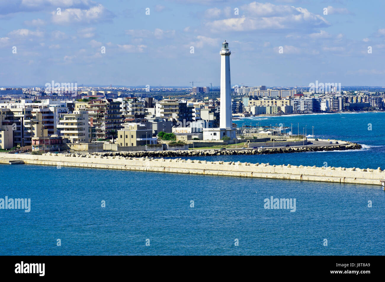 the port of bari in italy Stock Photo - Alamy