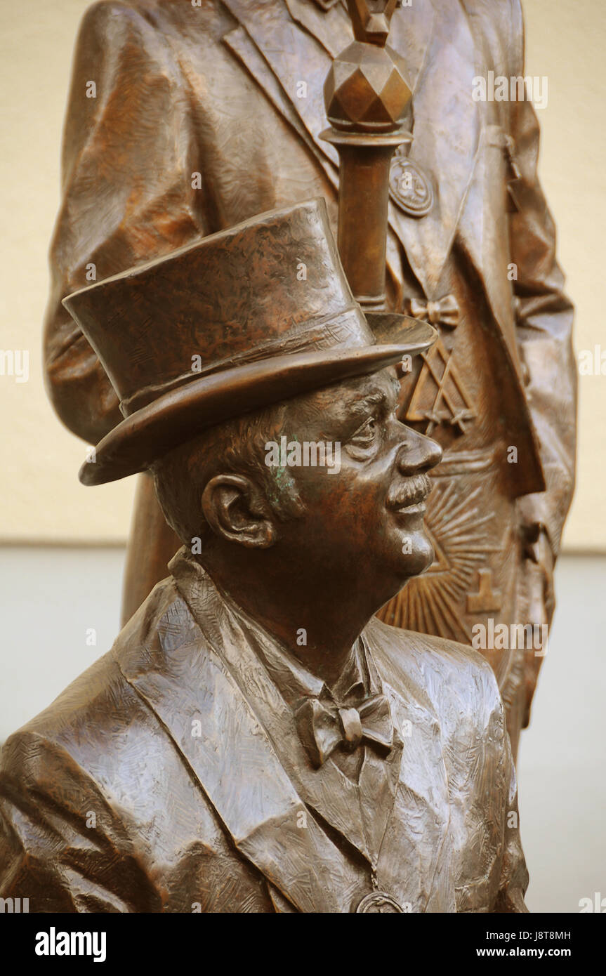 historical, statue, sculpture, bronze, freemason, appearance, man ...