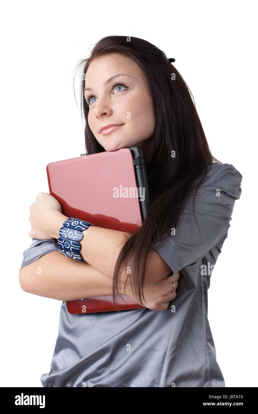woman, study, laptop, notebook, computers, computer, laugh, laughs ...