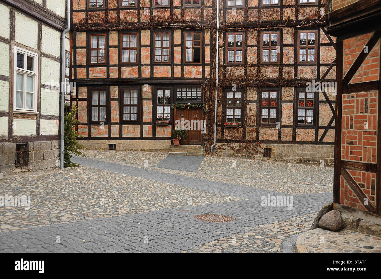 house, building, houses, frame-work, yard, resin, Northern Germany ...