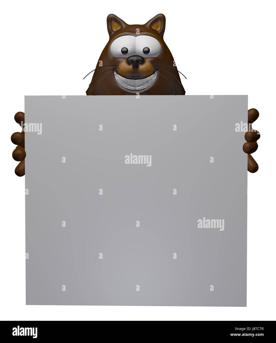 cat with blank sign Stock Photo - Alamy