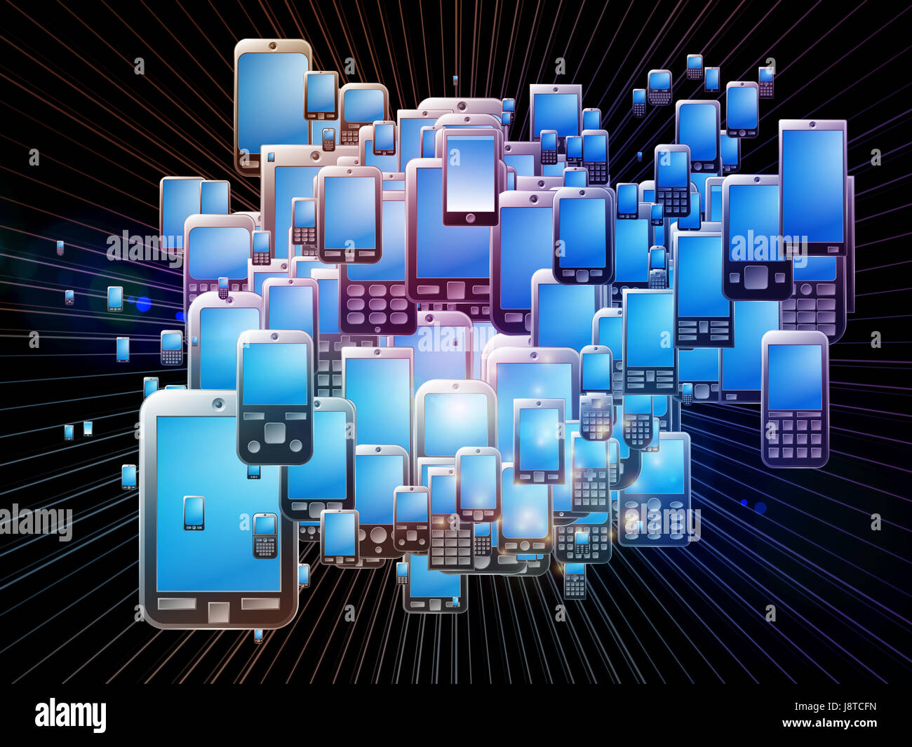 telephone, phone, blue, call, composition, model, design, project, concept Stock Photo - Alamy