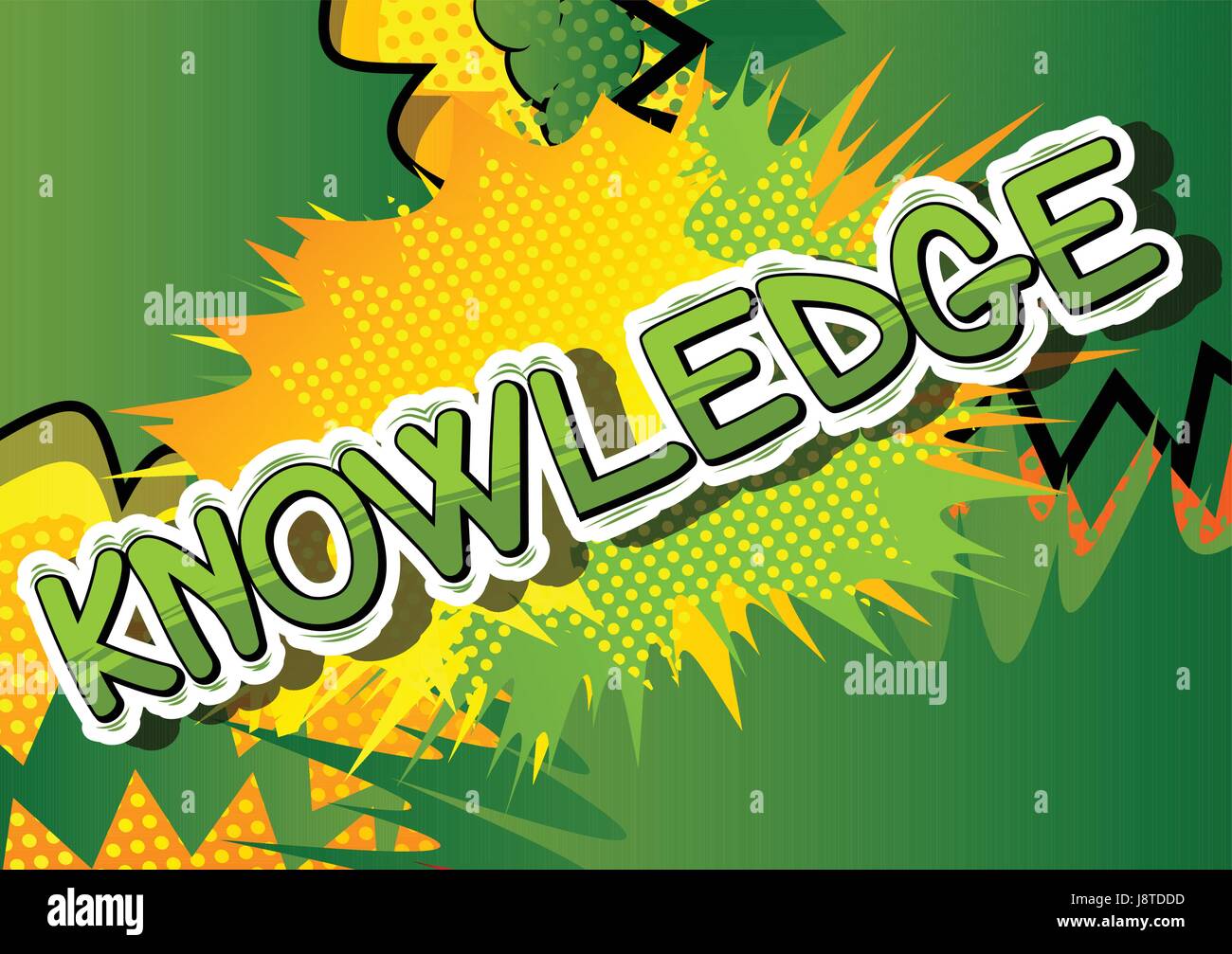 Knowledge - Comic book style word on abstract background Stock Vector ...