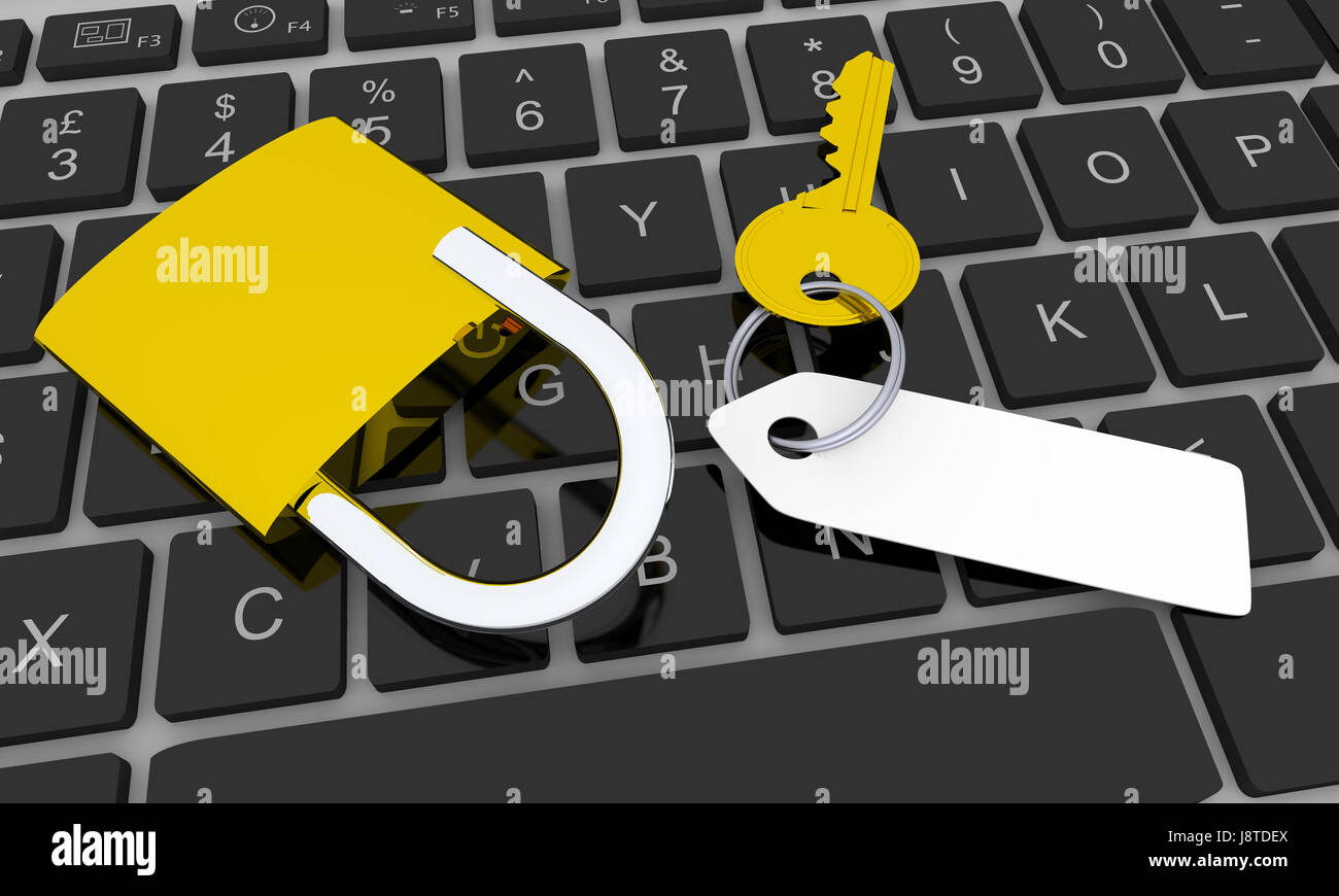 key, security, safety, lock, keyboard, objects, golden, open, protect ...