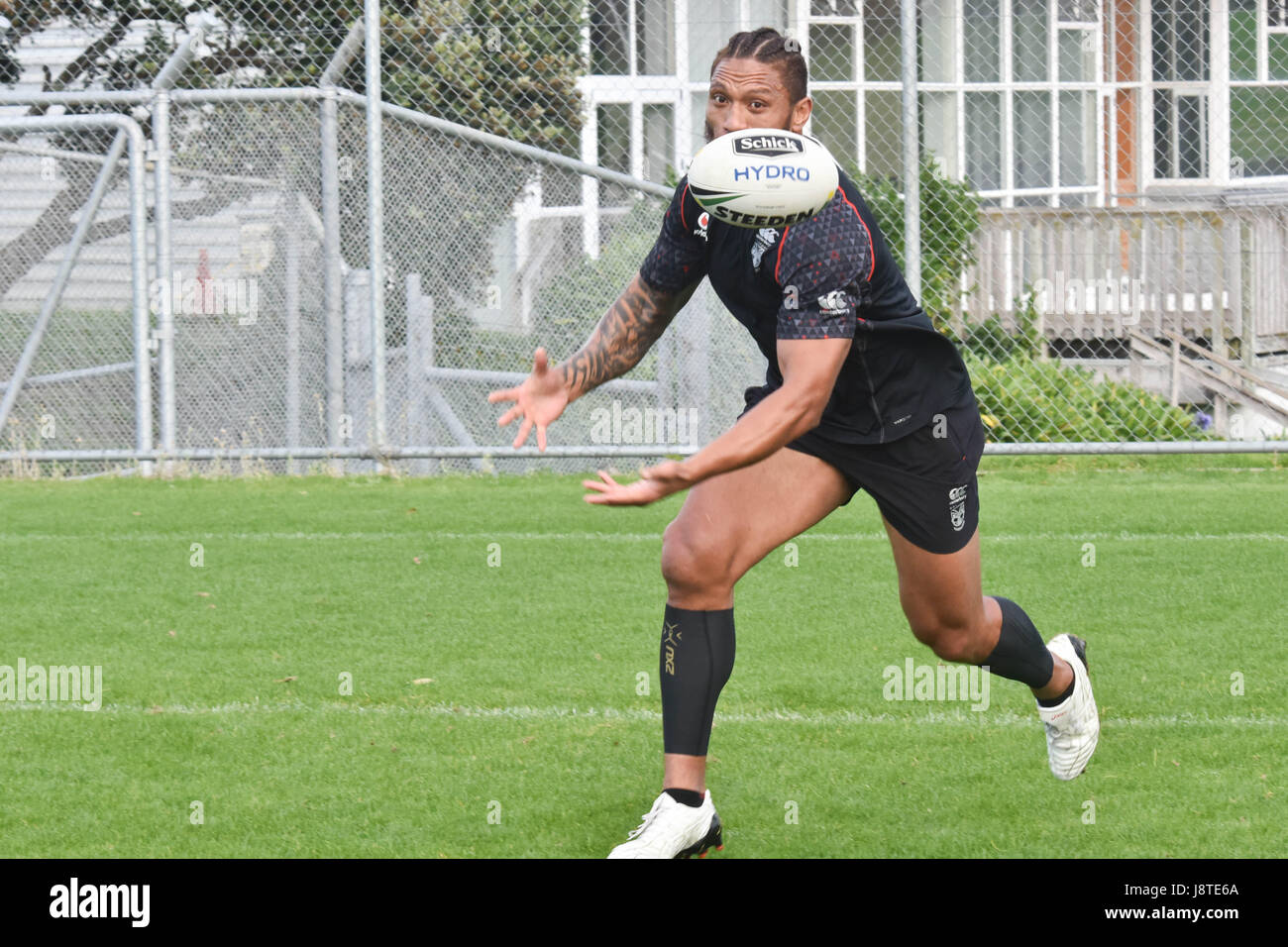 Auckland, New Zealand. 30th May, 2017. Manu Vatuvei of Warriors during ...