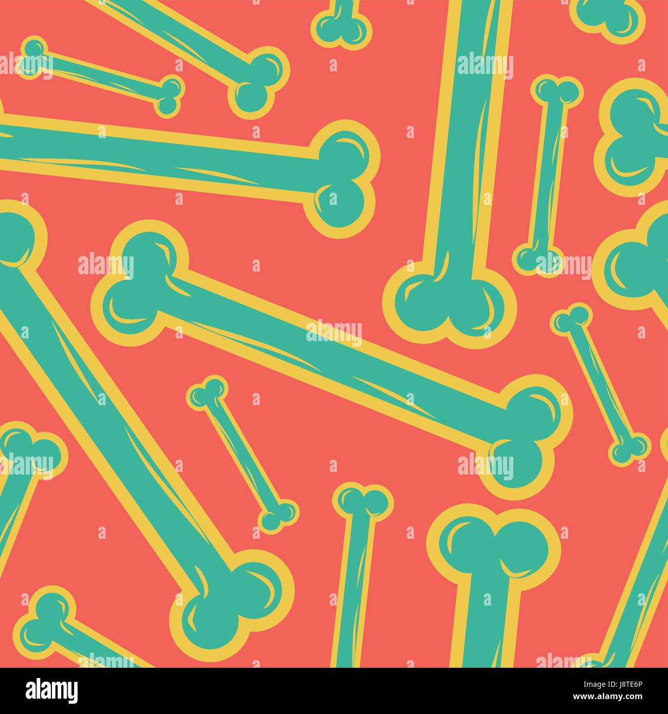 Bones seamless pattern. Bone ornament. Medical anatomy background Stock ...