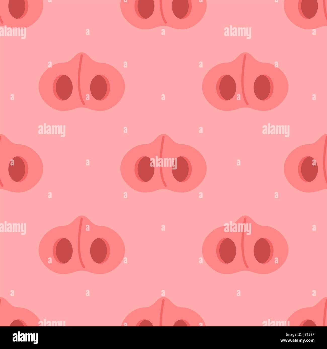 Pig nose seamless pattern. Snouted ornament pink texture Stock Vector ...