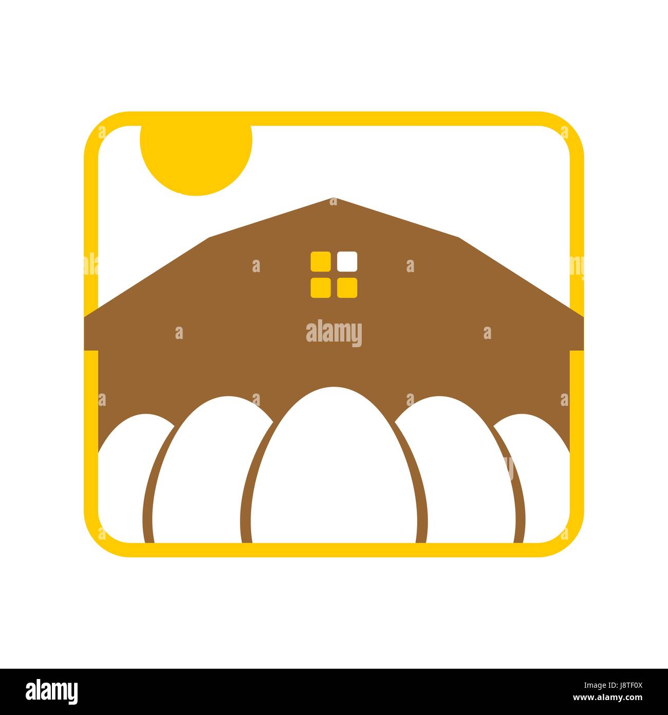 Chicken farm emblem. Egg Farm Logo. Poultry factory sign. Eggs ...