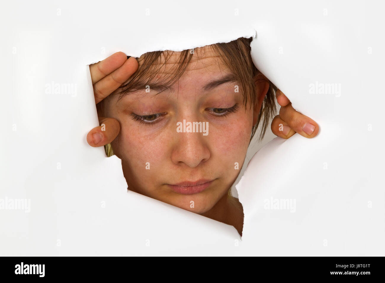 woman, fear, anxious, afraid, oppressive, depresses, haggardly, woman ...