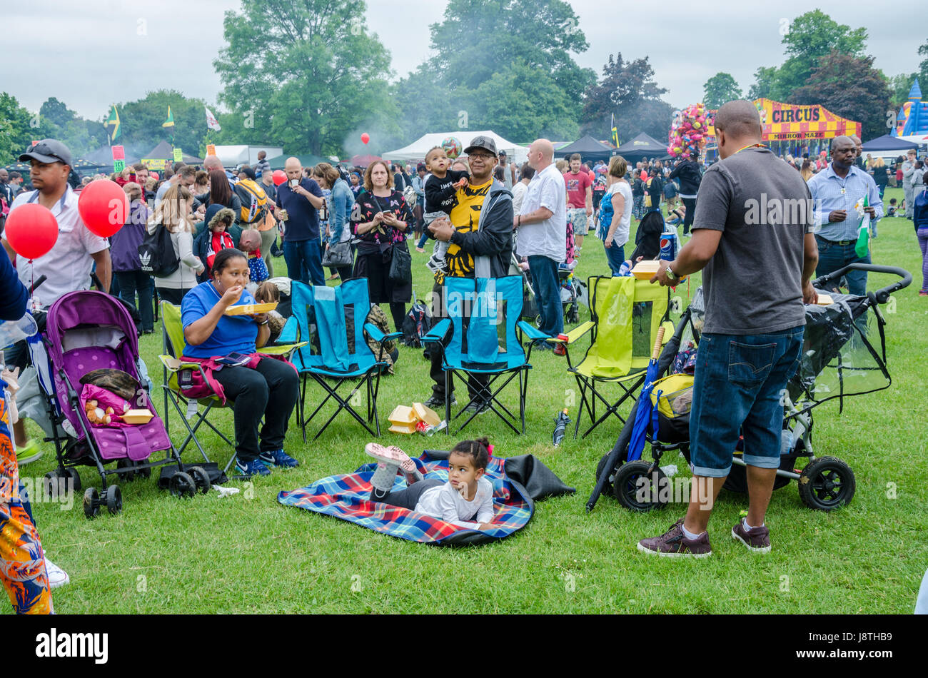 Crowds of people attended Reading Carnival on the 29th May 2017 Stock ...