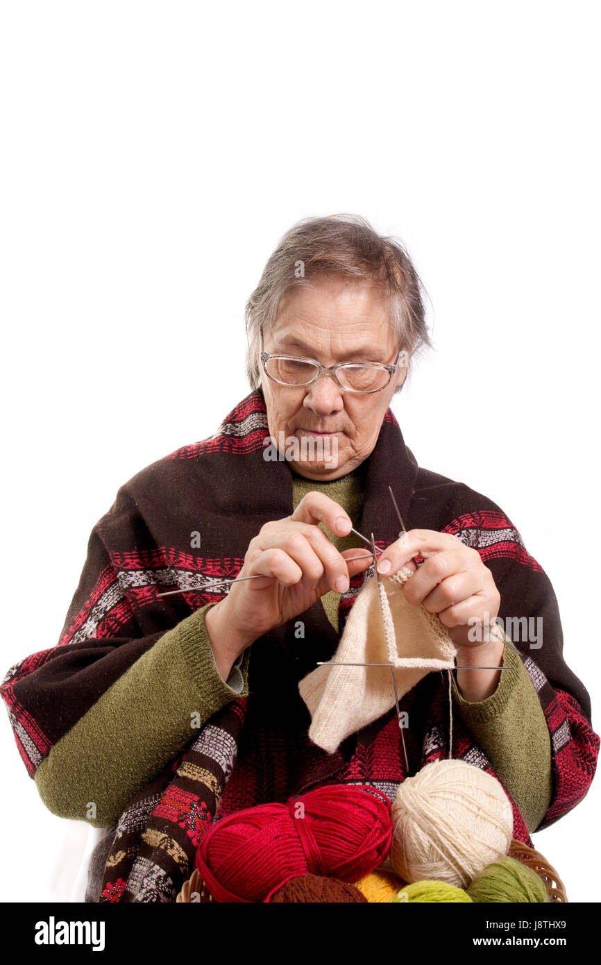 knitting, old, senior, senior citizen, elderly person, elder person ...