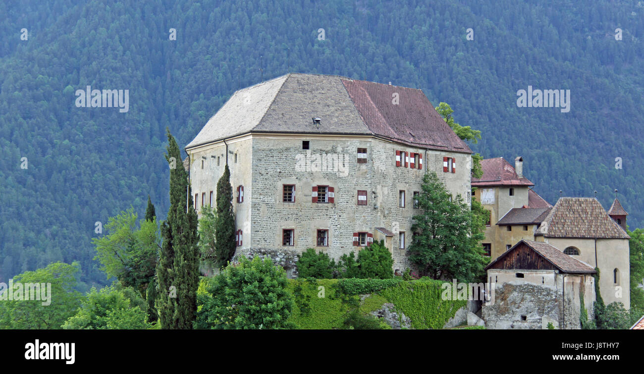 south tyrol, chateau, castle, alps, south tyrol, fortress, mountain ...