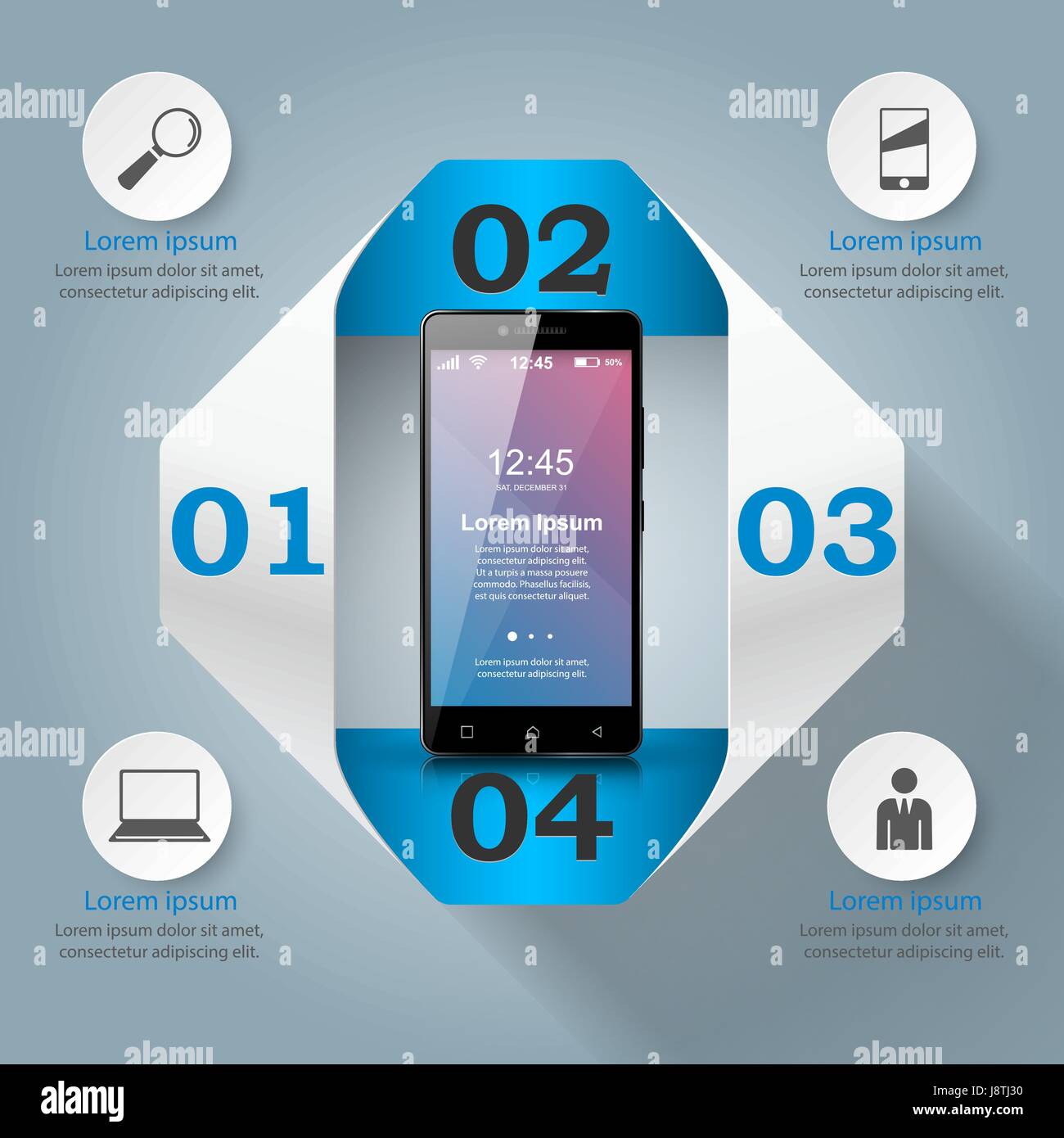 3D infographic. Smartphone icon Stock Vector Image & Art - Alamy