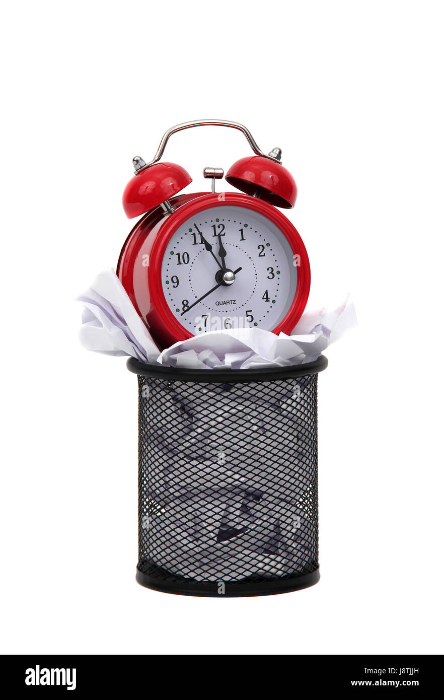 office, future, clock, date, time, time indication, past, trash ...