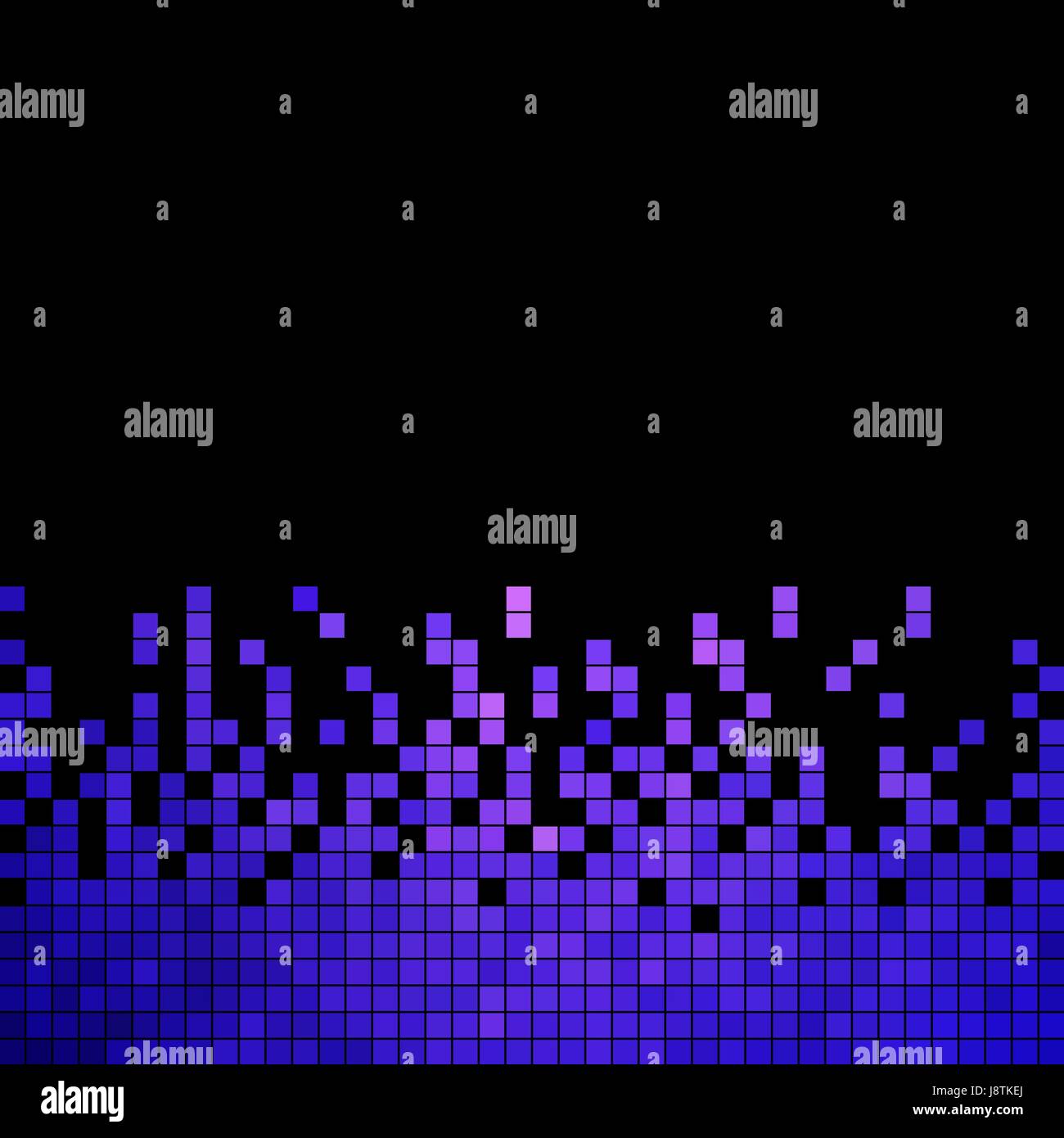 abstract vector square pixel mosaic background - blue and violet Stock ...