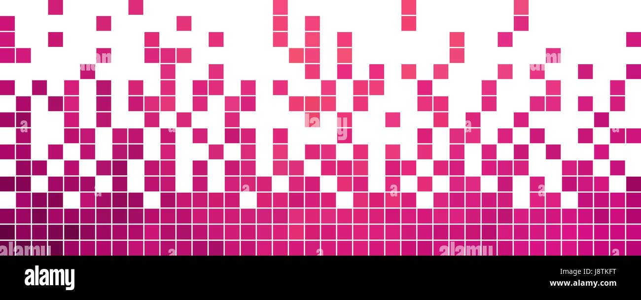 abstract vector square pixel mosaic background - magenta Stock Vector ...