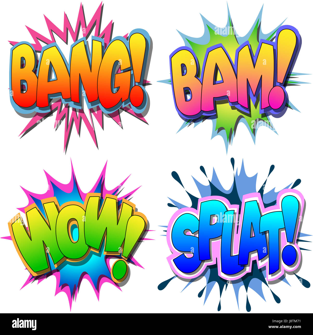 Splat bang comic hi-res stock photography and images - Alamy
